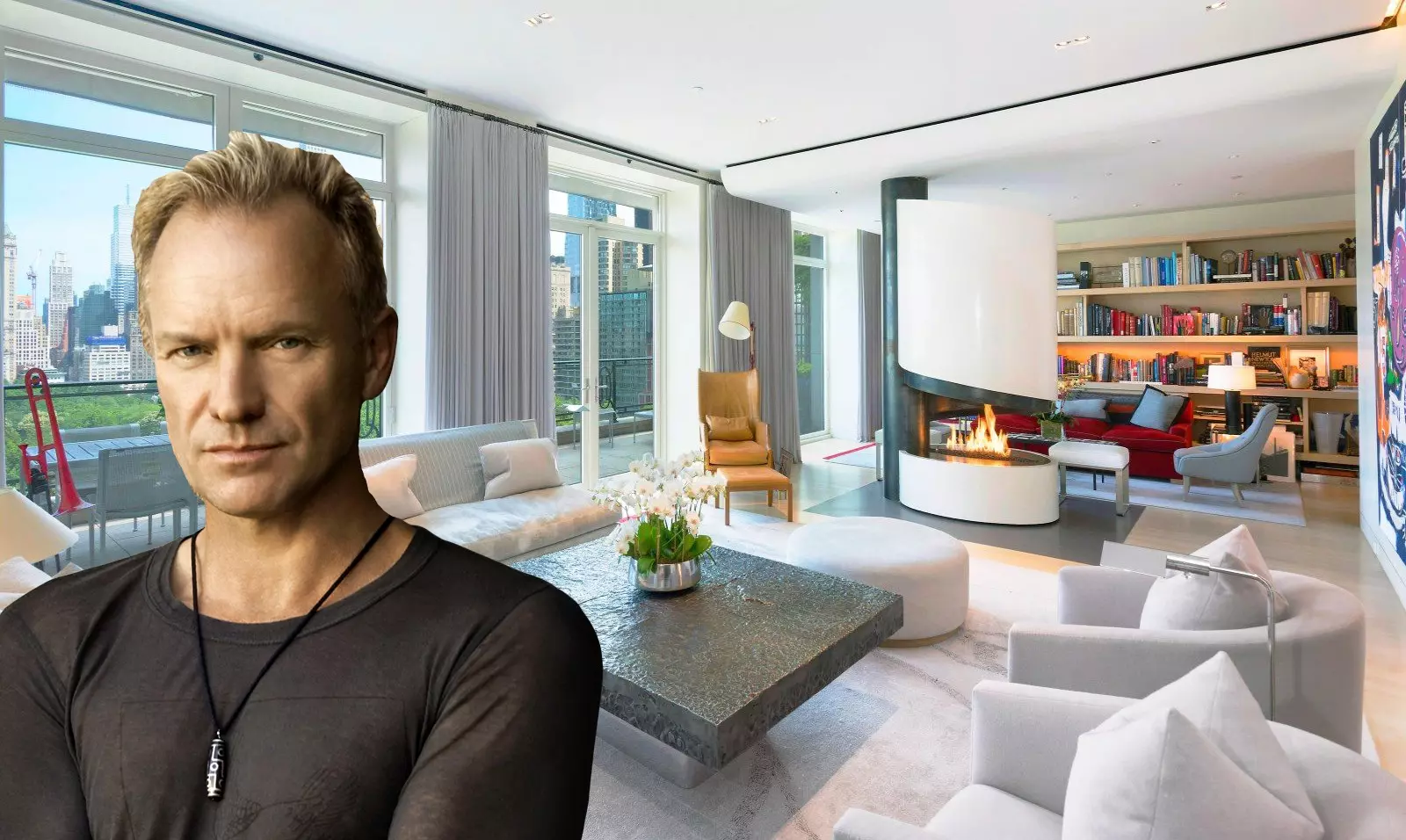 Stingův futuristický penthouse 15 Central Park West se setkává s klasikou za 56 milionů dolarů 18250_1