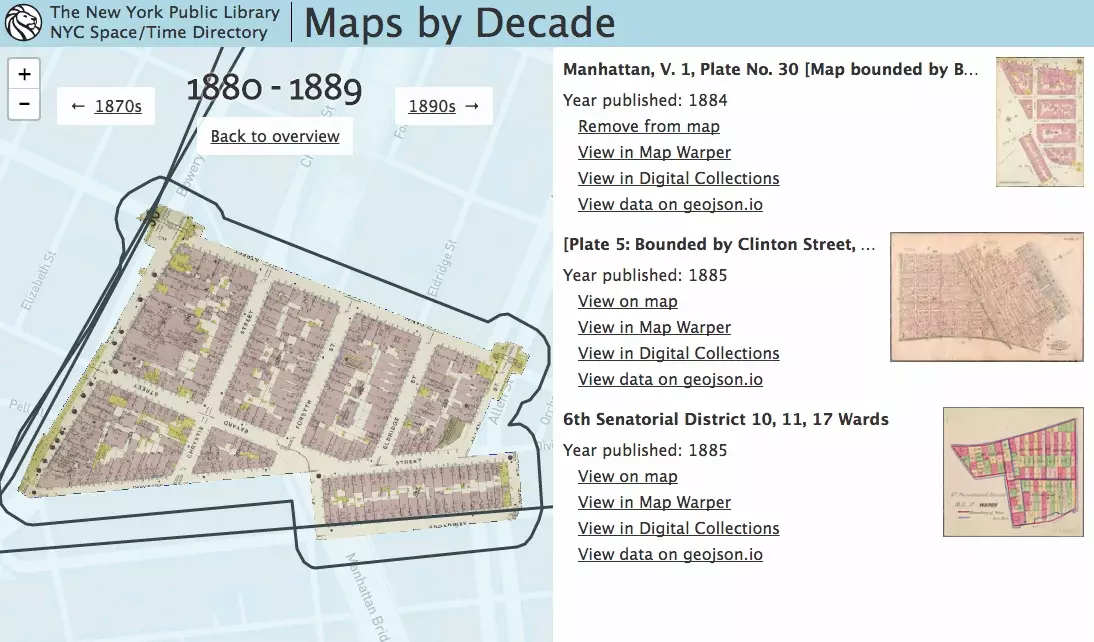 Mit den „digitalen Zeitreise“-Karten der NYPL können Sie das heutige New York City mit der Vergangenheit vergleichen 18326_1