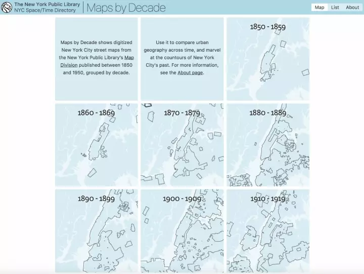 Peta 'perjalanan waktu digital' NYPL memungkinkan Anda membandingkan Kota New York hari ini dengan masa lalu 18326_2