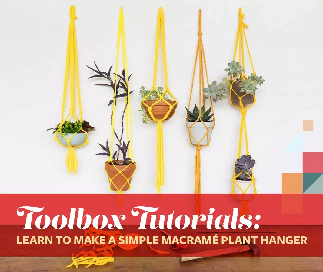 Handledning för verktygslådan: Lär dig att göra en enkel växthängare i makramé 18468_1