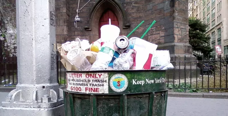 New York spazzatura, immondizia, dipartimento di igiene