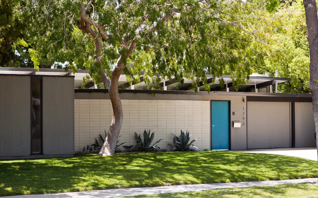 Eichler, modernistisk arkitektur, modernt hus, modernt från mitten av århundradet, Fairmeadows, Palo Alto