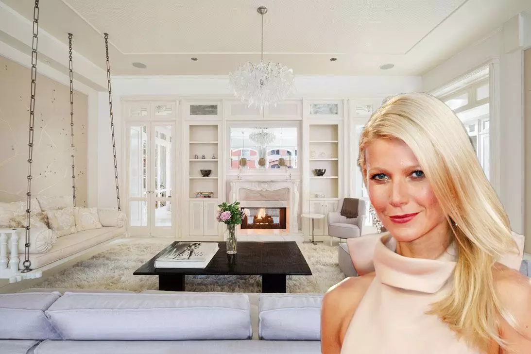 Gwyneth Paltrow's folslein wite Tribeca penthouse krijt $ 3 miljoen priis en in protte listfoto's 19369_1