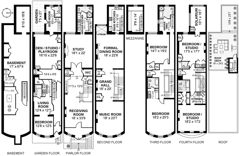 106 8th avenue, inklinazzjoni tal-park, dar storika, townhouse, mansion, Henry Wallace Partridge, townhouses, mansions, listi friski, djar storiċi