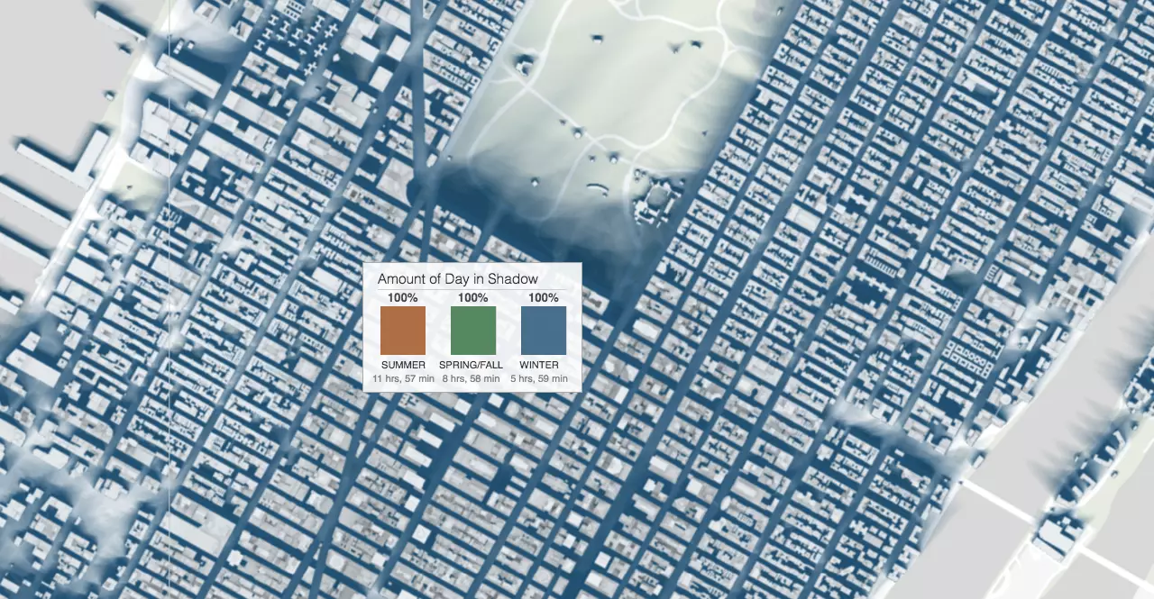 交互式地图揭示了纽约市每栋建筑的阴影 20496_1