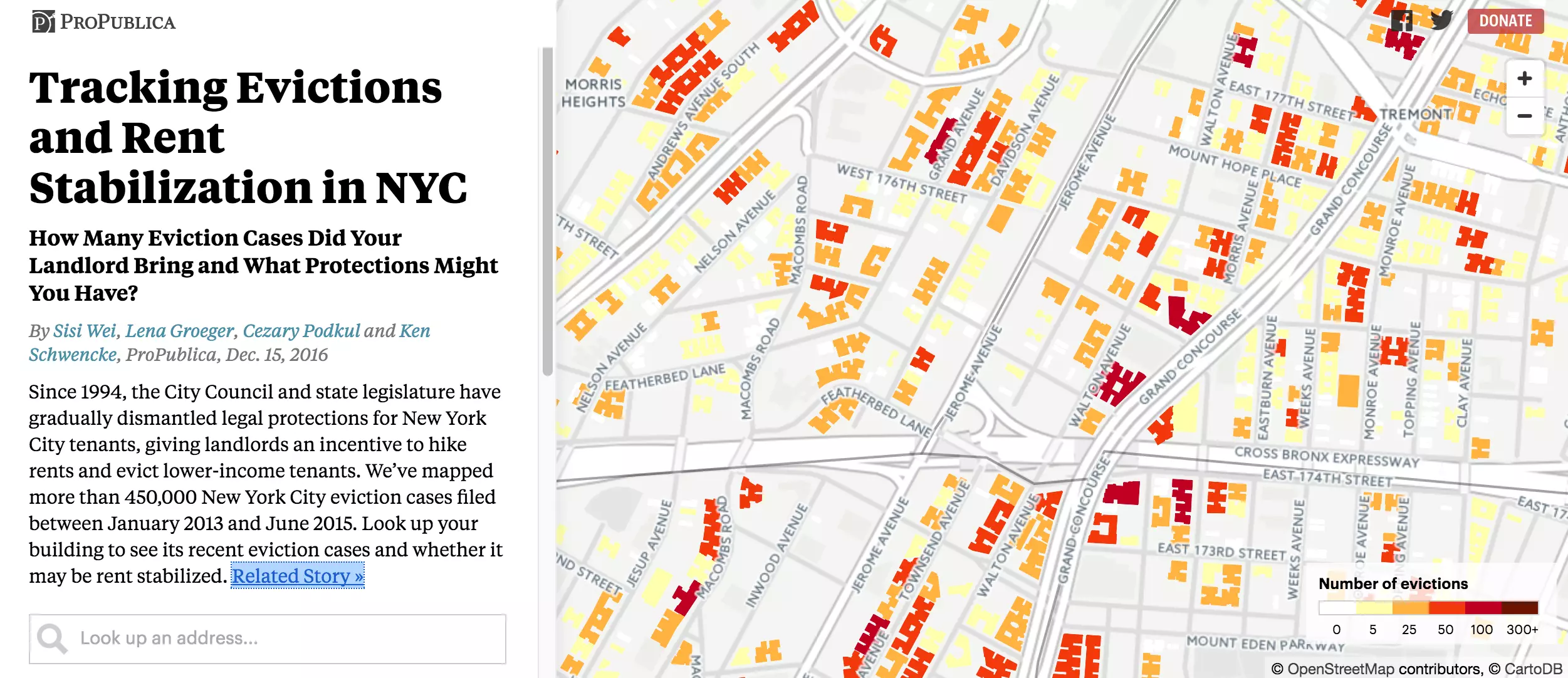 Mapa naglašava korelaciju između deložacija i gubitka stabilizacije stanarine u Njujorku 20527_1