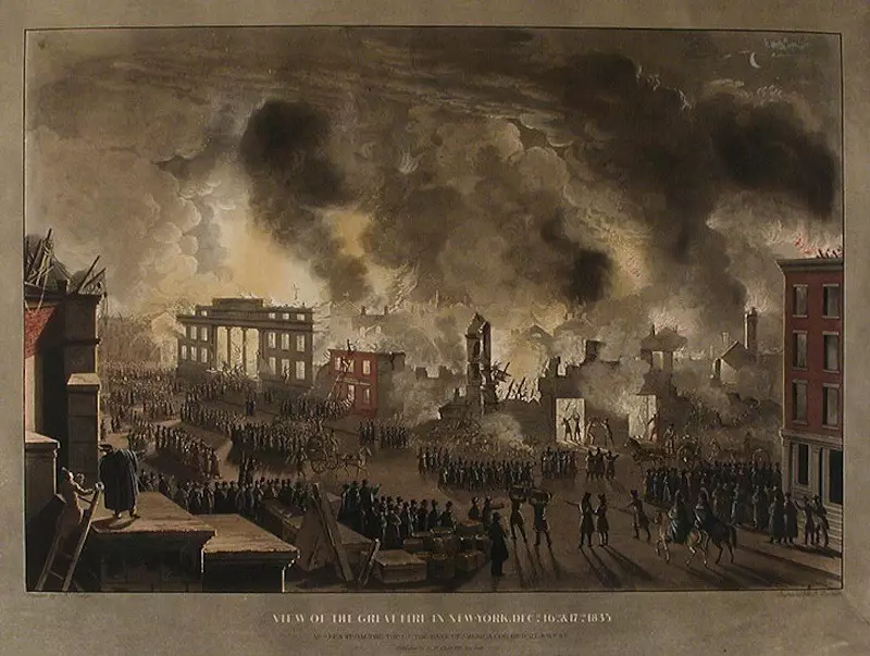 Az 1835-ös nagy tűzvész pusztított Alsó-Manhattanben, ma 181 éve 20550_1