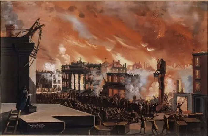 der große Brand von 1835, Geschichte,