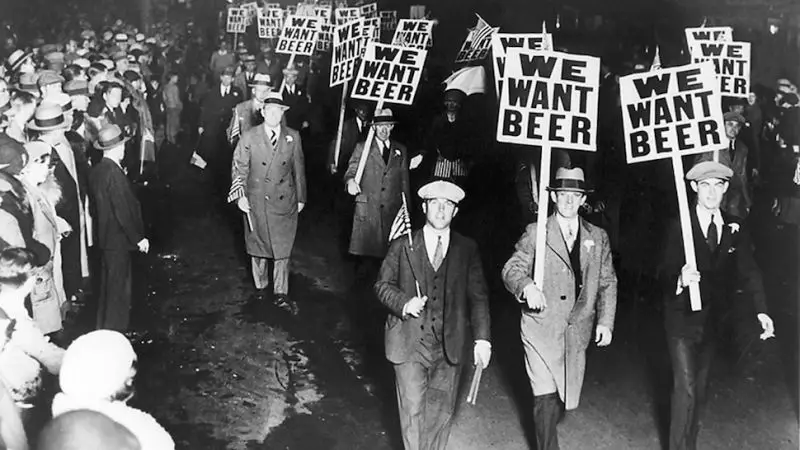 موكب البيرة في مدينة نيويورك عام 1932
