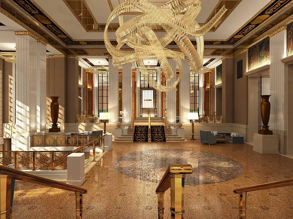 ArX সলিউশন-এর ডিজাইনাররা Waldorf Astoria অভ্যন্তরীণ সংস্কারের জন্য তাদের নিজস্ব সিদ্ধান্ত প্রদান করে 20837_1