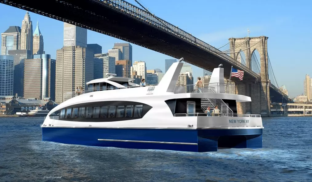 ქალაქის მასშტაბით Ferry, CFS, Mayor De Blasio, Hornblower, NYCEDC, Metal Shark, Horizon, კამერონ კლარკი