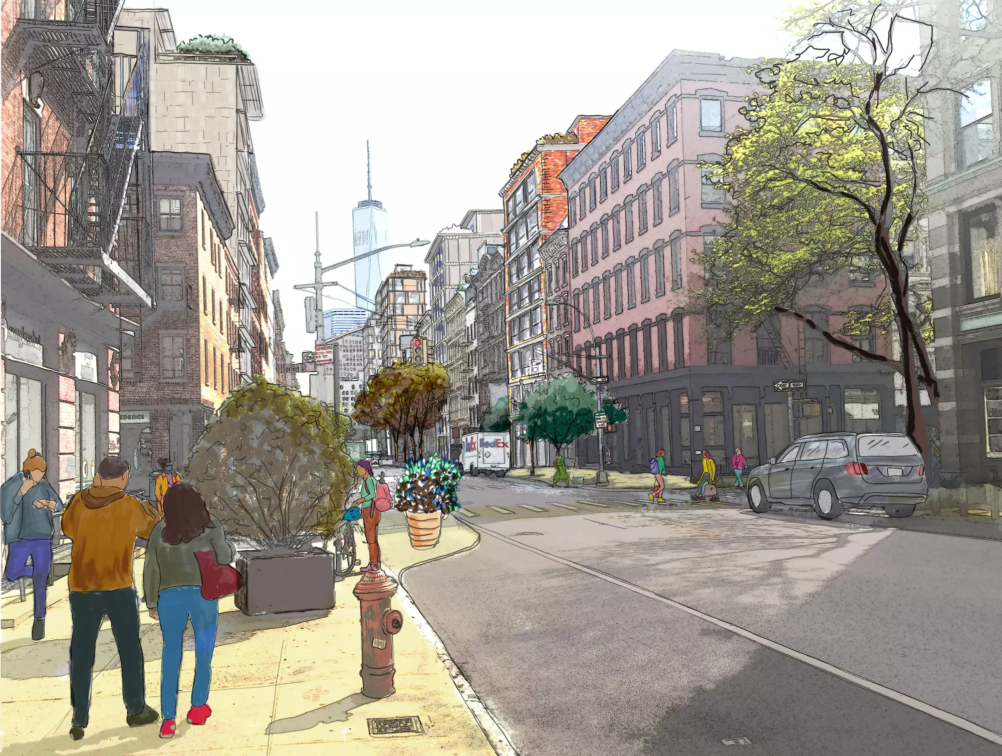 Majlis NYC meluluskan rancangan untuk zon semula Soho dan Noho, yang akan menambah 900 unit mampu milik 2101_1