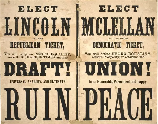 1864 елгы Президент сайлау, кампания плакаты