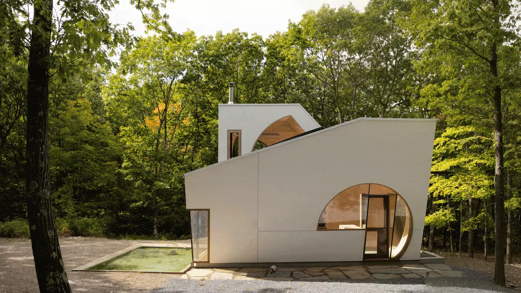 Steven Holl-en Upstate 'Ex of In House' hutsuneen eta leku zentzuaren esperimentu bat da 21336_1