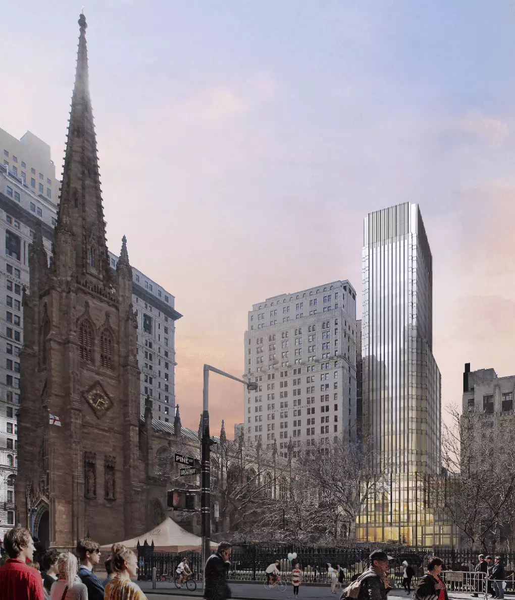 Trinity Church avslöjar planer för $300 miljoner Pelli Clarke Pelli-designade torn att resa sig bakom den historiska kyrkan 21371_1