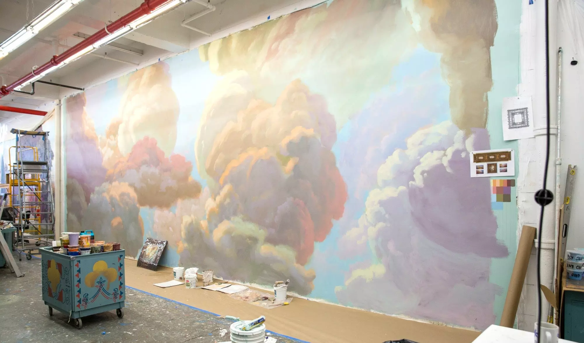 NYPL-Bill Blass mural-studio-1