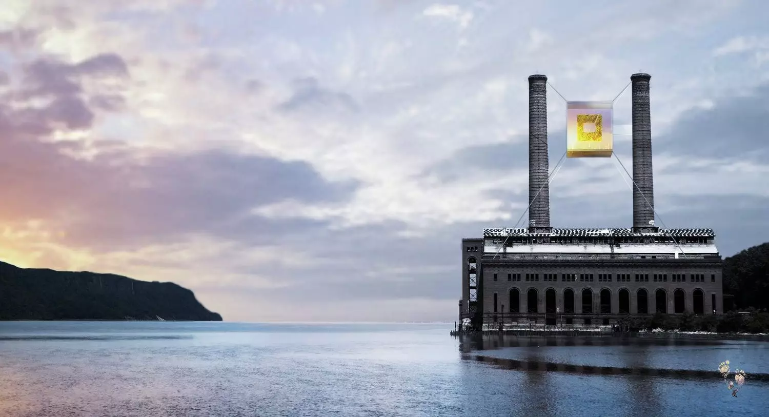 Big Foot Developers propone un ristorante galleggiante in vetro per la centrale elettrica di Glenwood sul fiume Hudson 22144_1