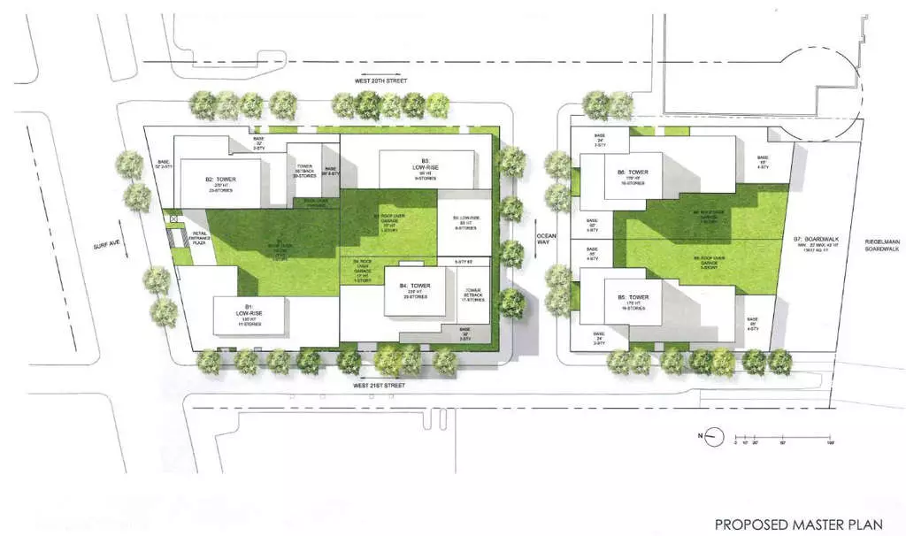 surf vets plaza, 2002 surf avenue, site plan