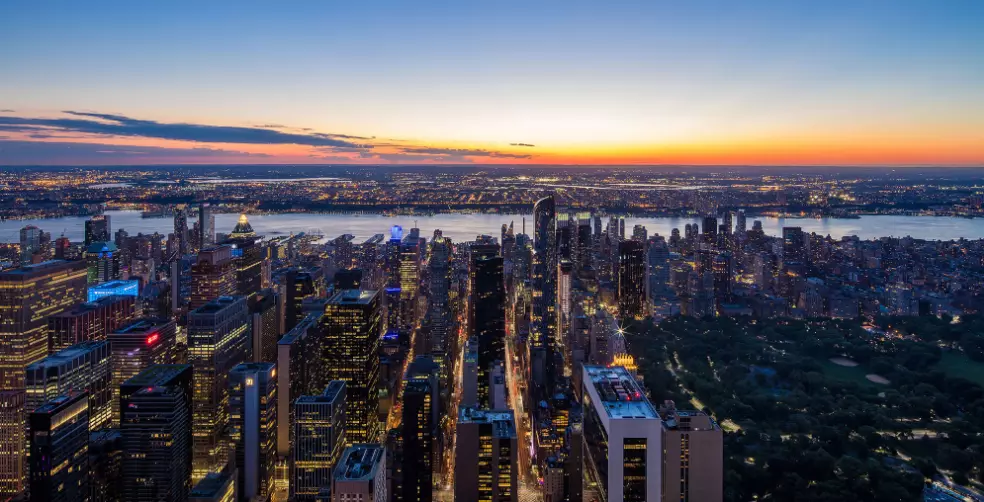 432 Park Avenue, viste da 432 Park, l'edificio residenziale più alto dell'architettura di New York