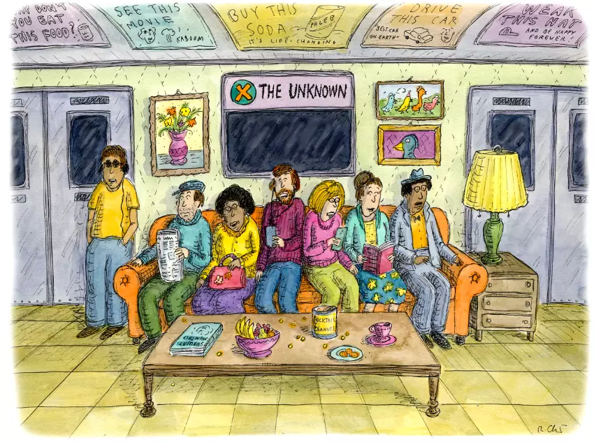 roz chast 'subway sofa' kanggo new yorker