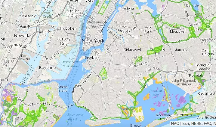 Entdeckt iwwer 10.000 Hektar NYC Parkland Mat dëser interaktiver Kaart 23423_1