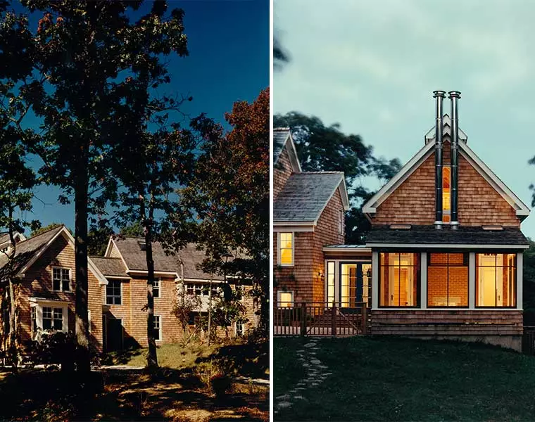 CWB Architects, Qaabka Shingle, East Hampton Northwest Woods, EJ Audi, alwaax kedar ah oo cas, alwaax cidhifeedka bari, hawo iskutallaab ah, Brendan Coburn, cupola