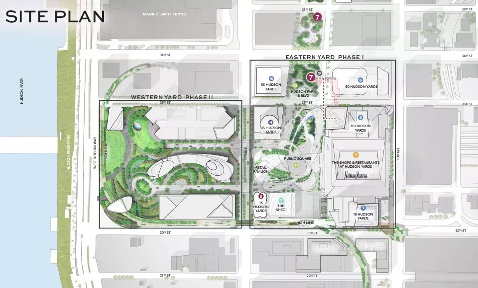 15 Hudson Yards, 35 Hudson Yards, Hudson Yards, May Kalabutan nga mga Kompanya