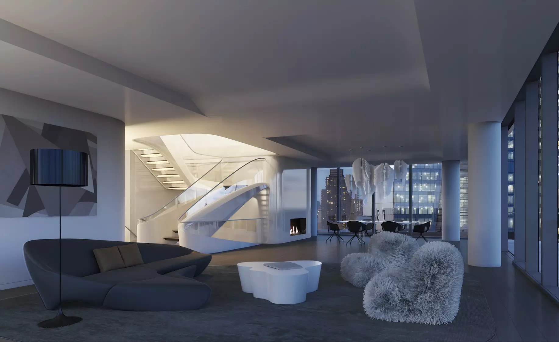 Triplex Penthouse na zoznamoch najvyššej línie Condos Late Zaha Hadid za 50 miliónov dolárov 23630_1