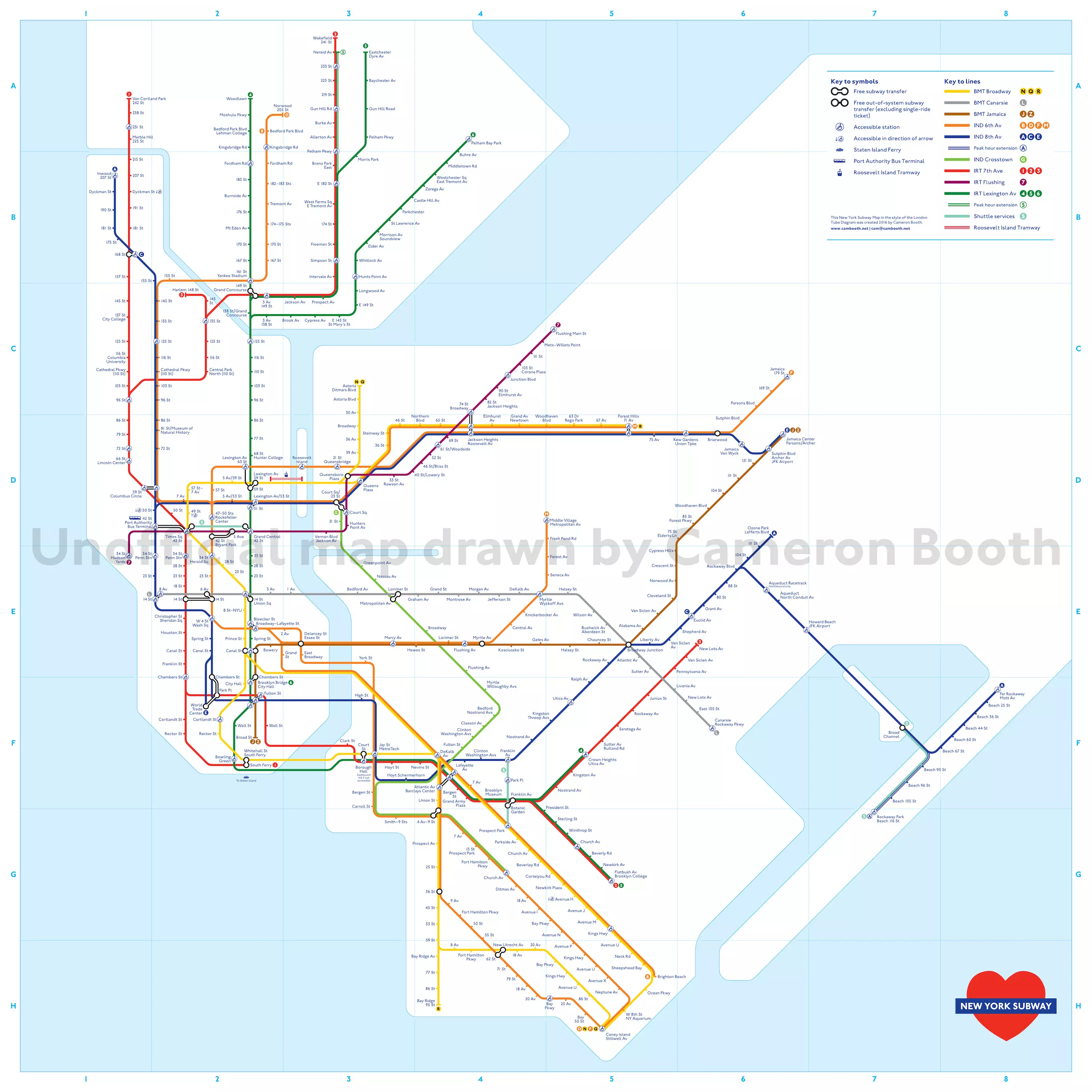 Map Mashup: agafeu el metro de Londres fins al metro de Nova York 23739_1