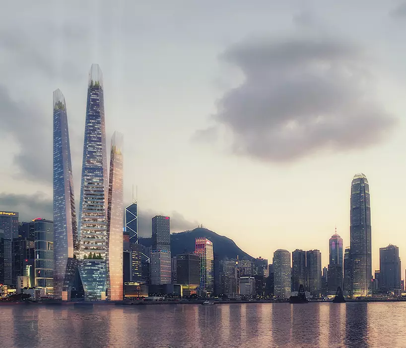 Arkološki stolp v Hongkongu, ki ga je predlagal Weston Williamson Partners