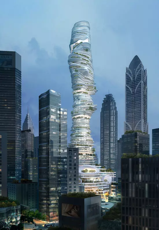 Turnul „Pădurea Urbană” de MAD Architects din Chongqing, China