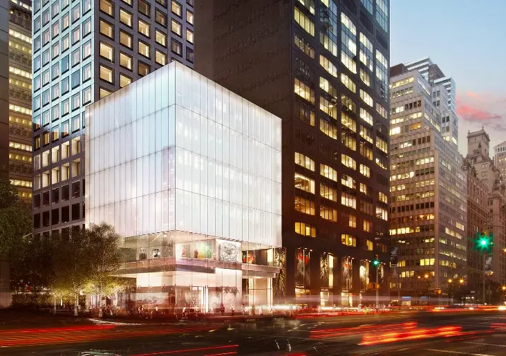 Le 432 Park Avenue révèle un cube blanc brillant pour un espace de vente au détail 23928_1