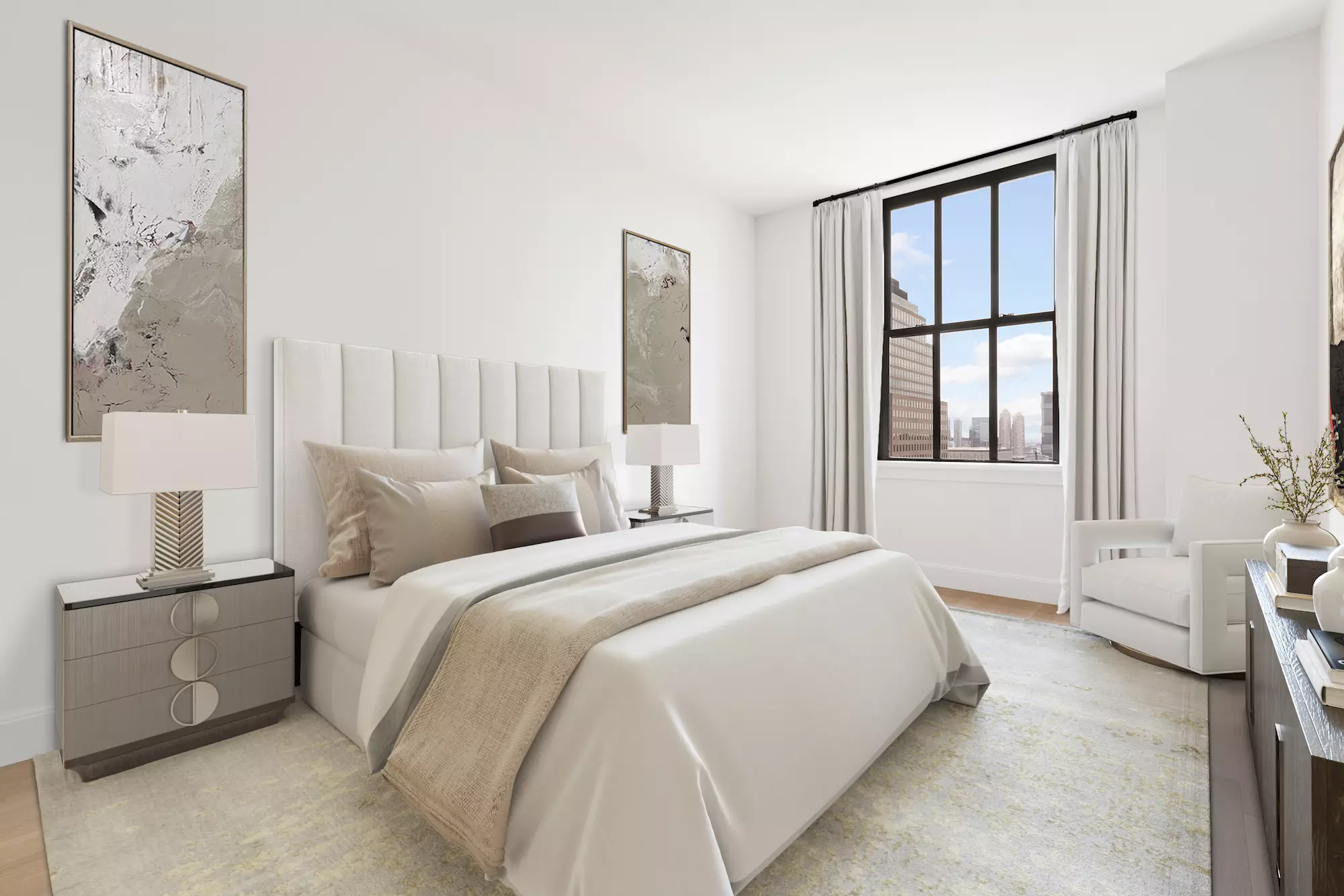 Dit grutte Tribeca-appartement mei fjouwer sliepkeamers yn 'e earste Art Deco-wolkenkrabber fan 'e wrâld freget $ 8,8 miljoen 2402_6