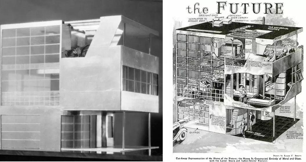 Aluminaire House Model Cross Section