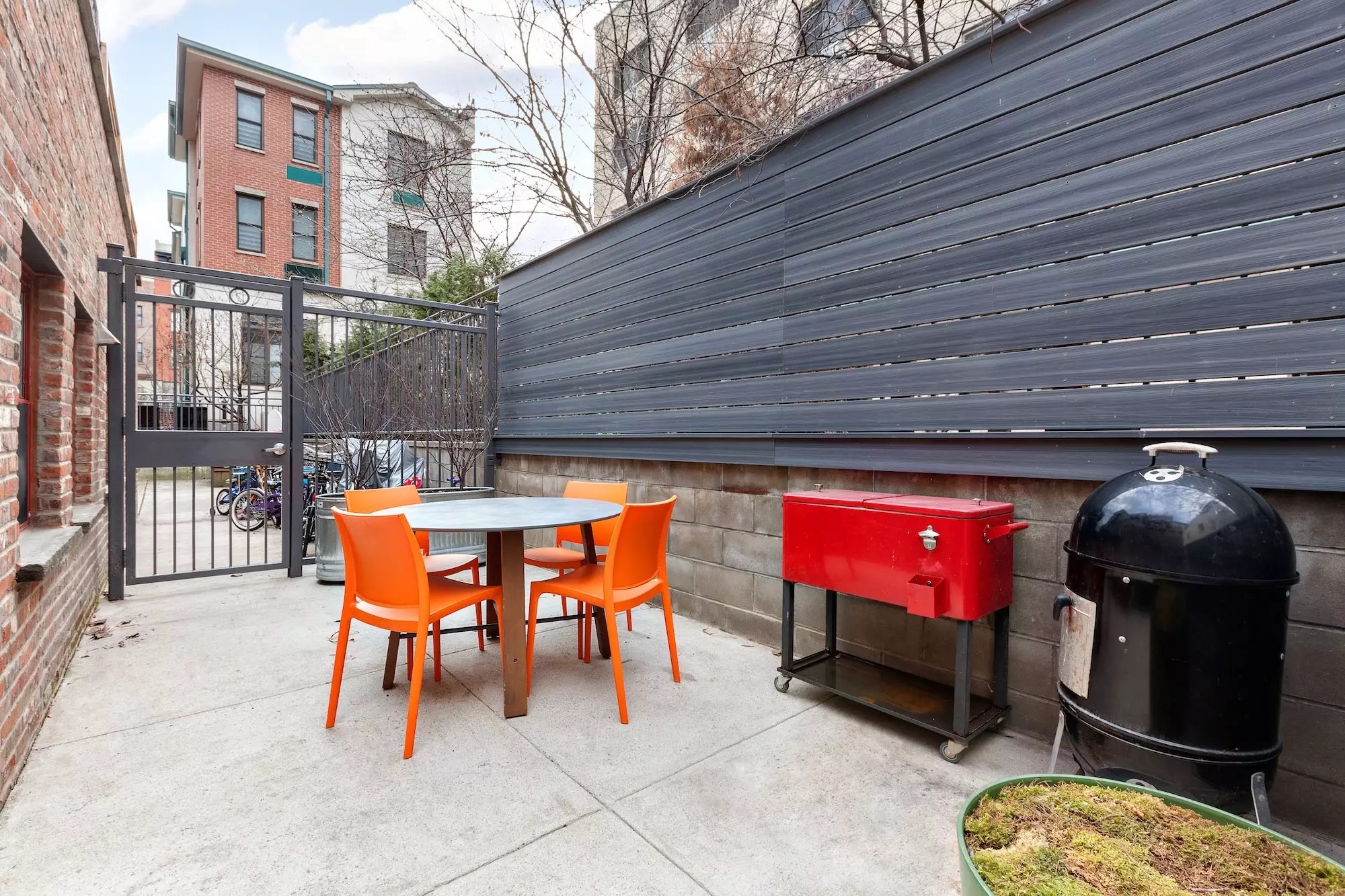 48 tiffany place, backyard, outdoor space, townhouse, brooklyn