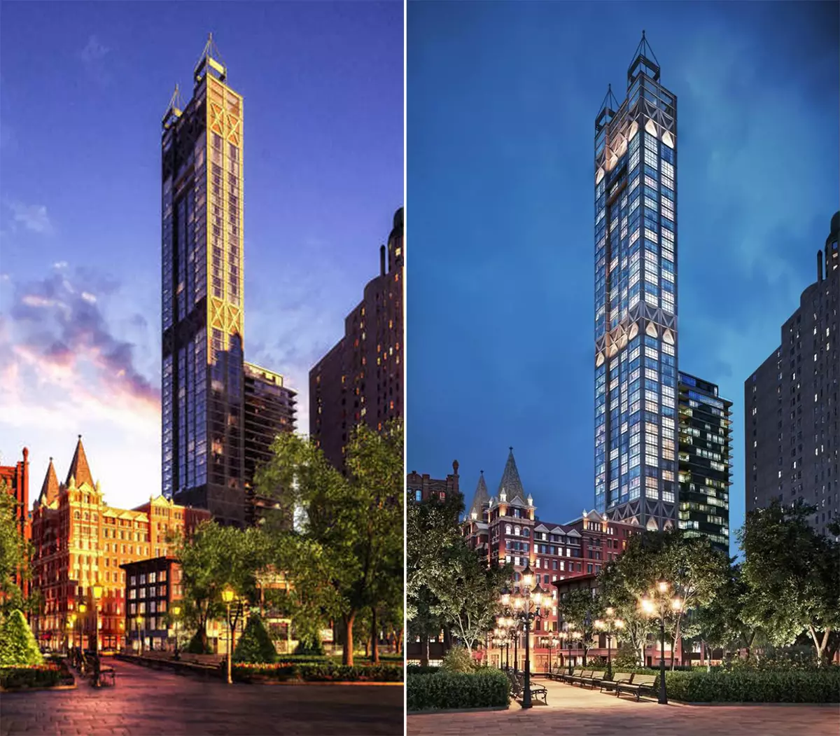 Beekman Residences, Gerner Kronick Valcarcel, Manhattan yees, NYC Kev Txhim Kho, Fidi condos, GKV Architects, Xov Xwm Kab, Skyscrapers