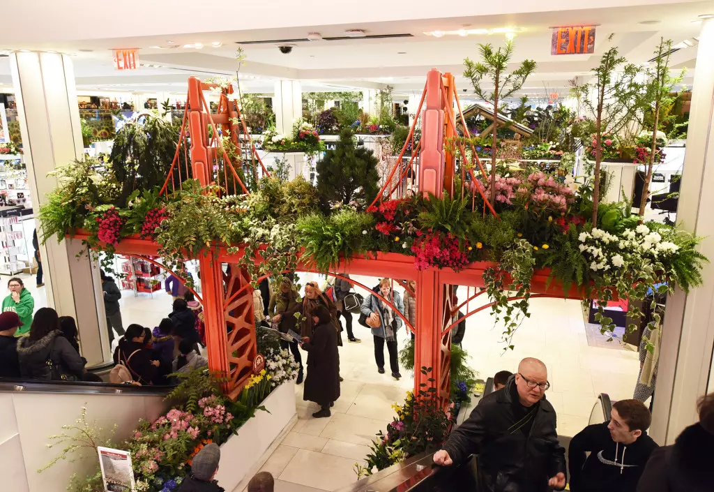 Macy's Flower Show, Macy's Herald Square, sculture di fiori, esposizioni di grandi magazzini
