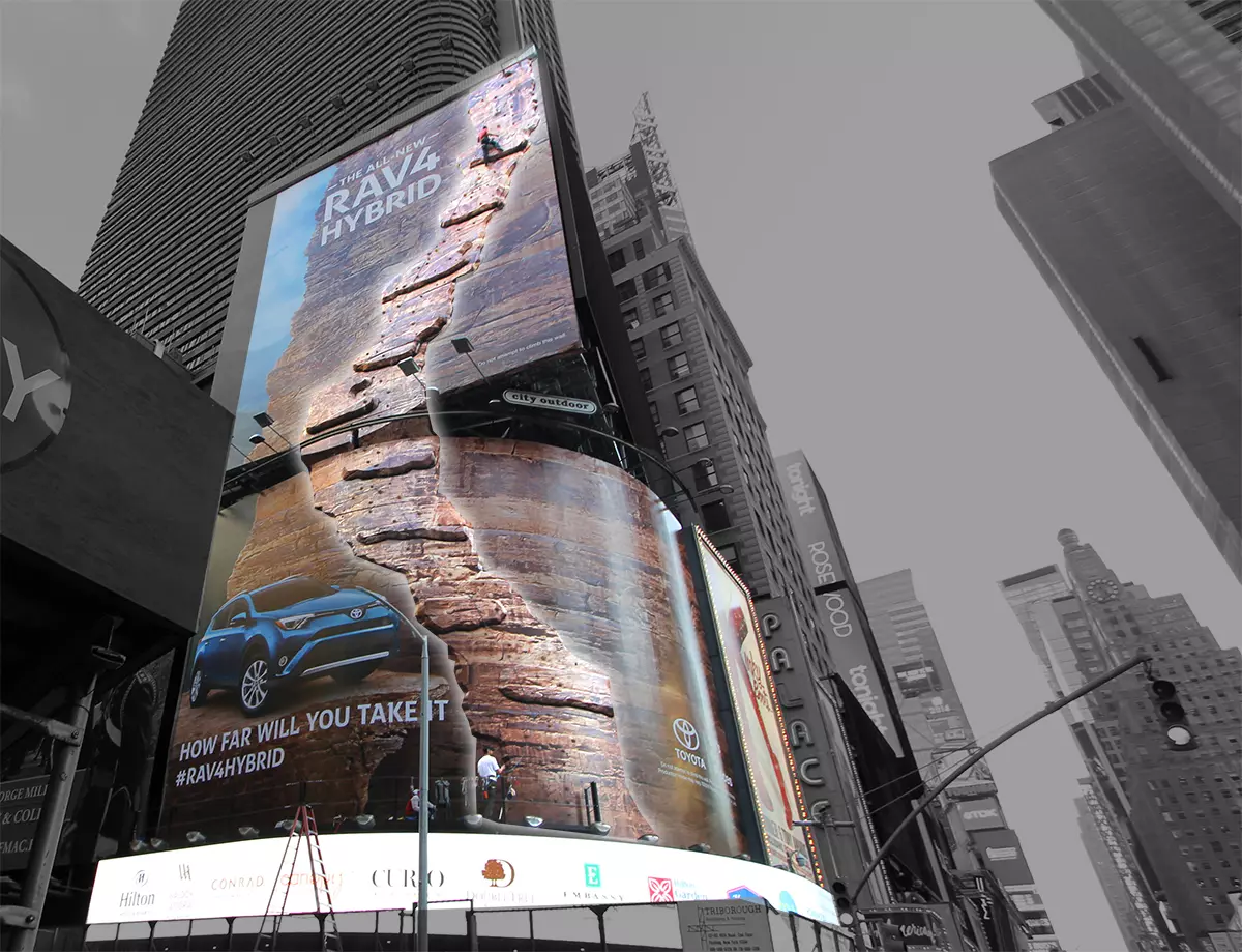 Ne propustite Toyotin desetospratni bilbord na Times Squareu koji se može popeti 24543_1