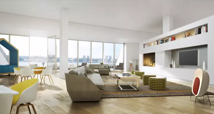 Bjarke Ingels, VIA 57 West, 625 West 57th Street, habitação acessível em Nova York, arquitetura de amido de Nova York
