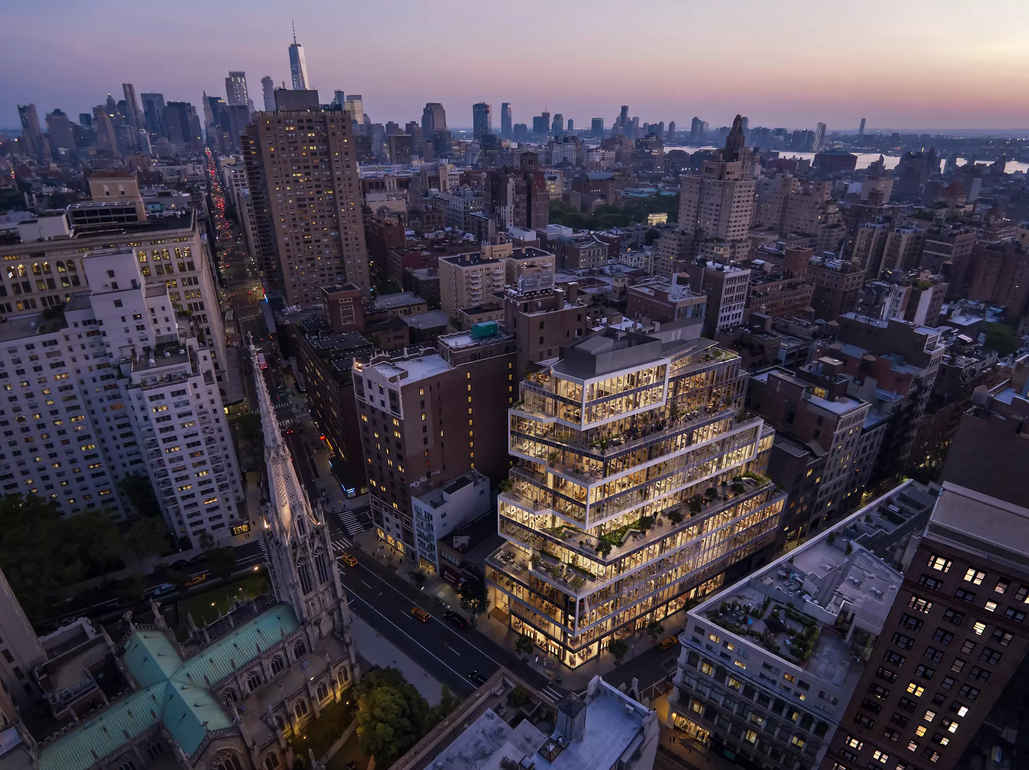 A torre de oficinas en zigzag no 'Silicon Alley' de Greenwich Village está a piques de rematar 2501_1