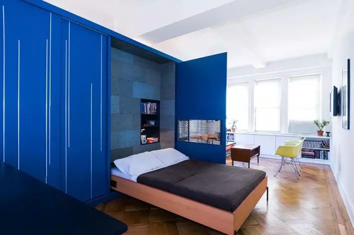 MKCA, Michael Chen Architects, bittesmå leiligheter, NYC mikroboliger, Unfolding Apartment