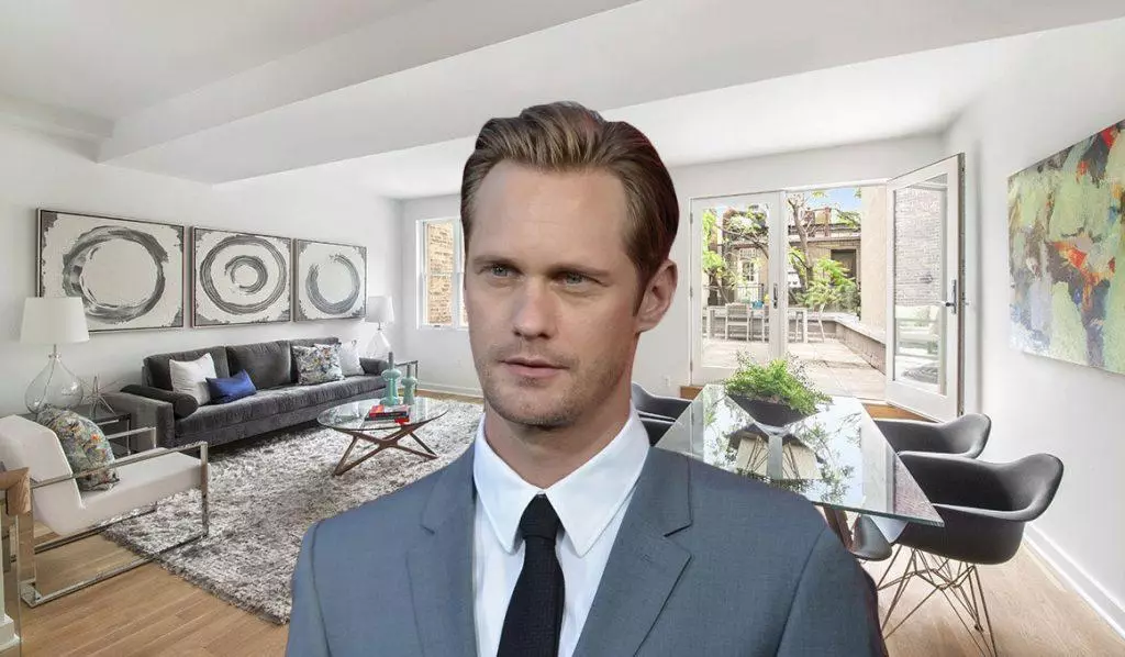 Stêrka 'Xwîna Rast' Alexander Skarsgård li penthouse kinîştê ya East Village dinêre
