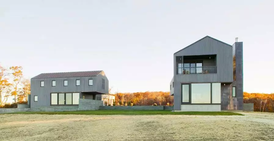 Mala Rockê ya Şîn a AW Architects di Catskills de Dişibe Barnek Şîrê Minîmalîst 25187_1