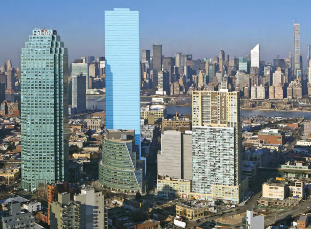 कोर्ट स्क्वेअर सिटी व्ह्यू टॉवर, 23-15 44 वा ड्राइव्ह, लाँग आयलँड सिटी डेव्हलपमेंट, युनायटेड कन्स्ट्रक्शन अँड डेव्हलपमेंट ग्रुप, क्वीन्समधील सर्वात उंच इमारत, NYC सर्वात उंच टॉवर, गोल्डस्टीन हिल आणि वेस्ट आर्किटेक्ट्स