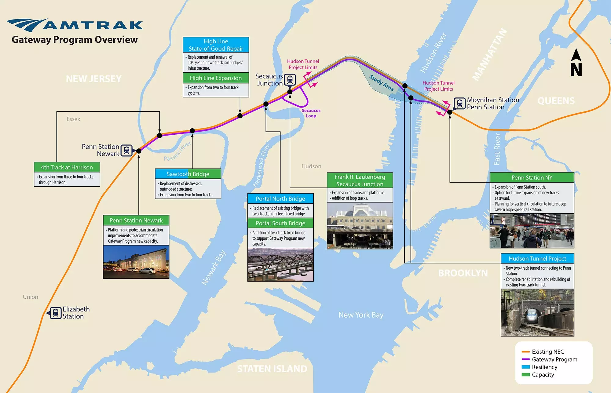 Amtrak Schätzung Penn Station an Hudson River Tunnel Projete wäert $ 24B kascht 25453_1
