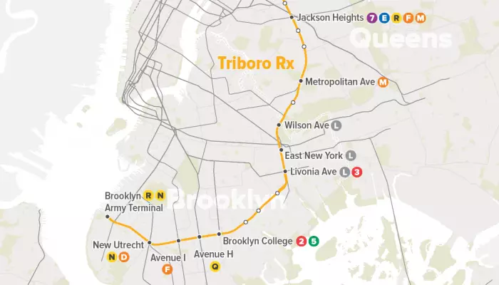 NYC SUBWAY, АССОЦИАЦИЯ РЕГИОНАЛЬНОГО ПЛАНА, TRIBORO RX