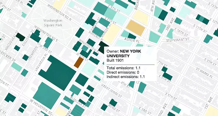 การปล่อยก๊าซเรือนกระจกของ NYC, แผนที่ NYC, Jill Hubley