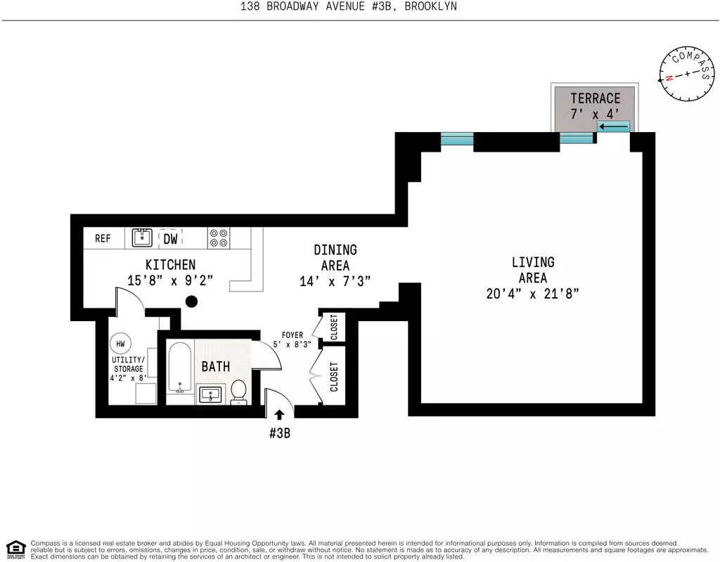 138 Broadway, pohjapiirros, loft studio, williamsburg, the smith grey