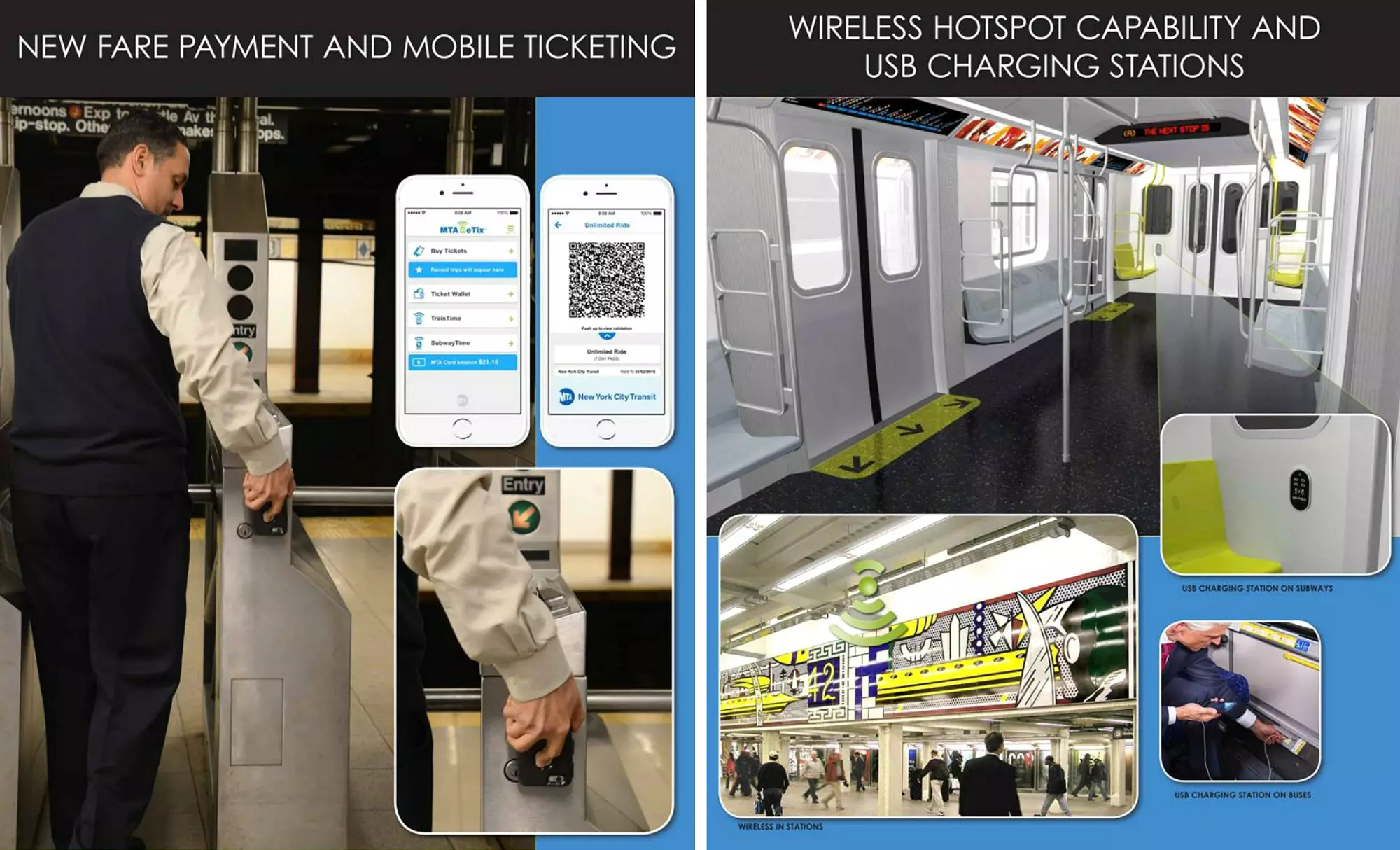 Guverner Cuomo bo preoblikoval podzemno železnico z brezplačnim Wi-Fi-jem, USB polnilniki in mobilnimi plačili 25613_1