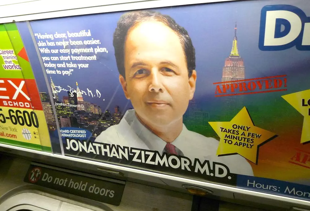 Dr. Zizmor, oglasi u podzemnoj željeznici u New Yorku